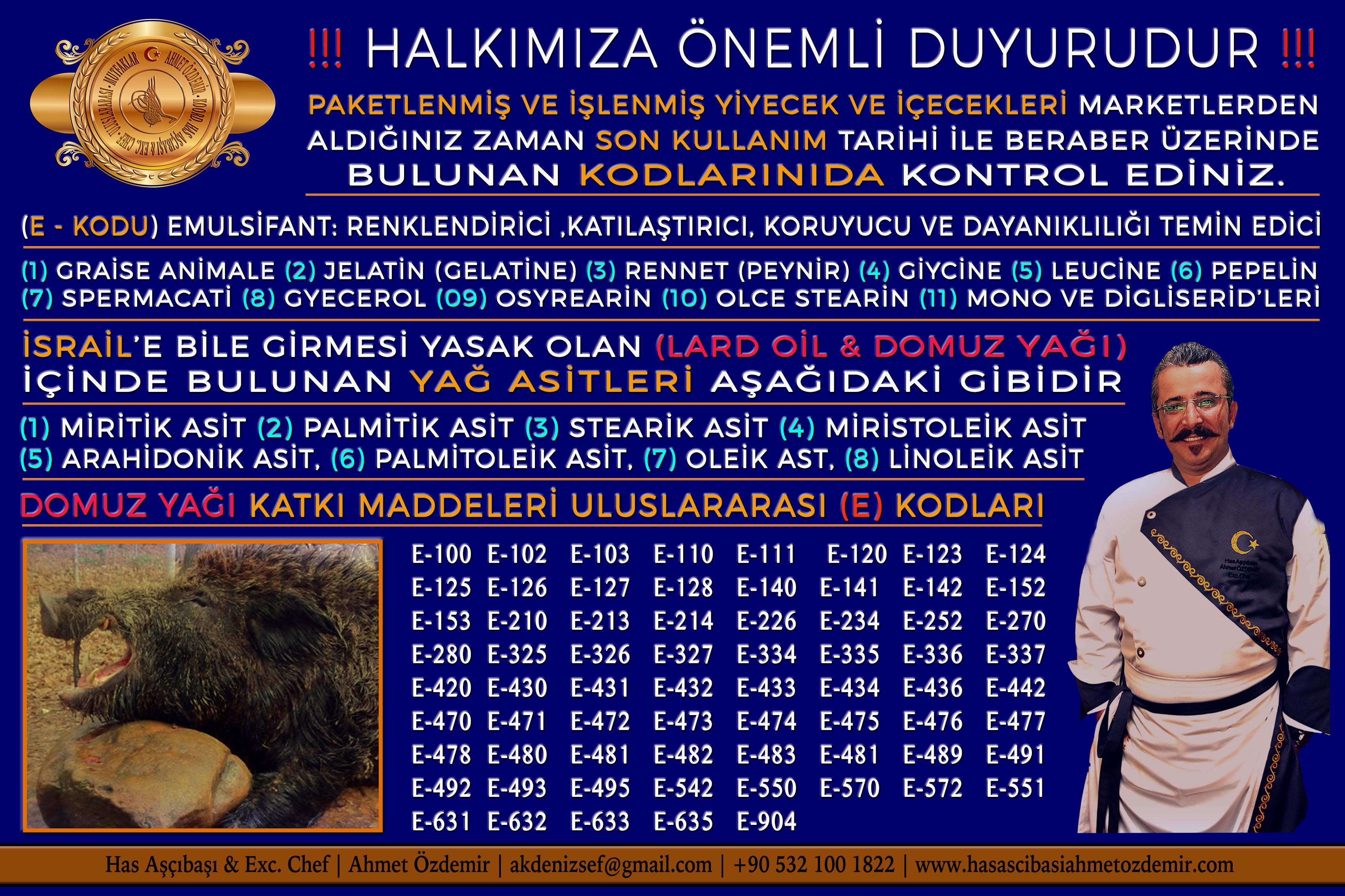 Domuz Eti Hakkında Halkımıza Önemli Duyuru "Domuz Kodları"